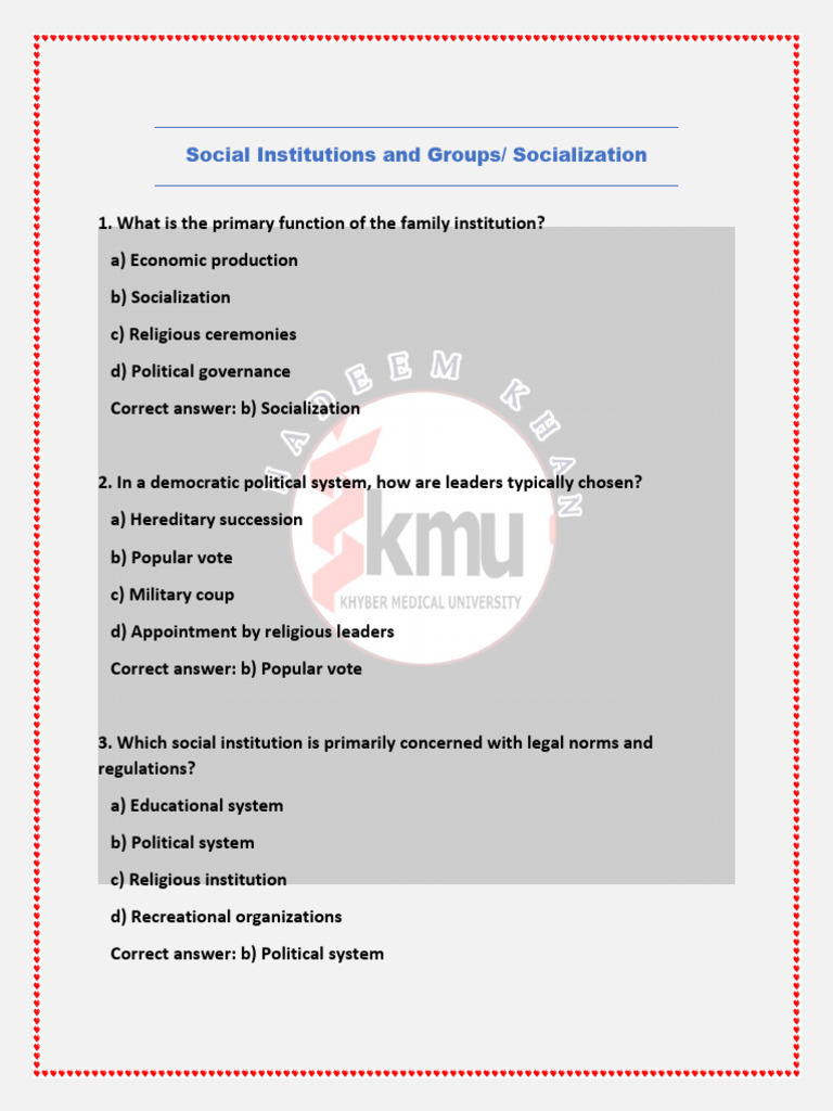 CHS UNIT 2,3 by Nadeem Khan | PDF | Deviance (Sociology) | Socialization