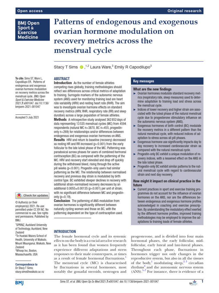 Patterns of Endogenous and Exogenous Ovarian Hormo | PDF | Menstrual ...