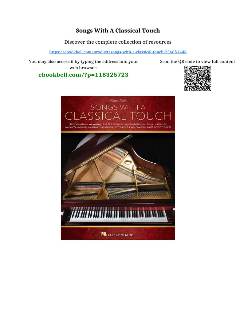 Songs With A Classical Touch All Chapters Available | PDF