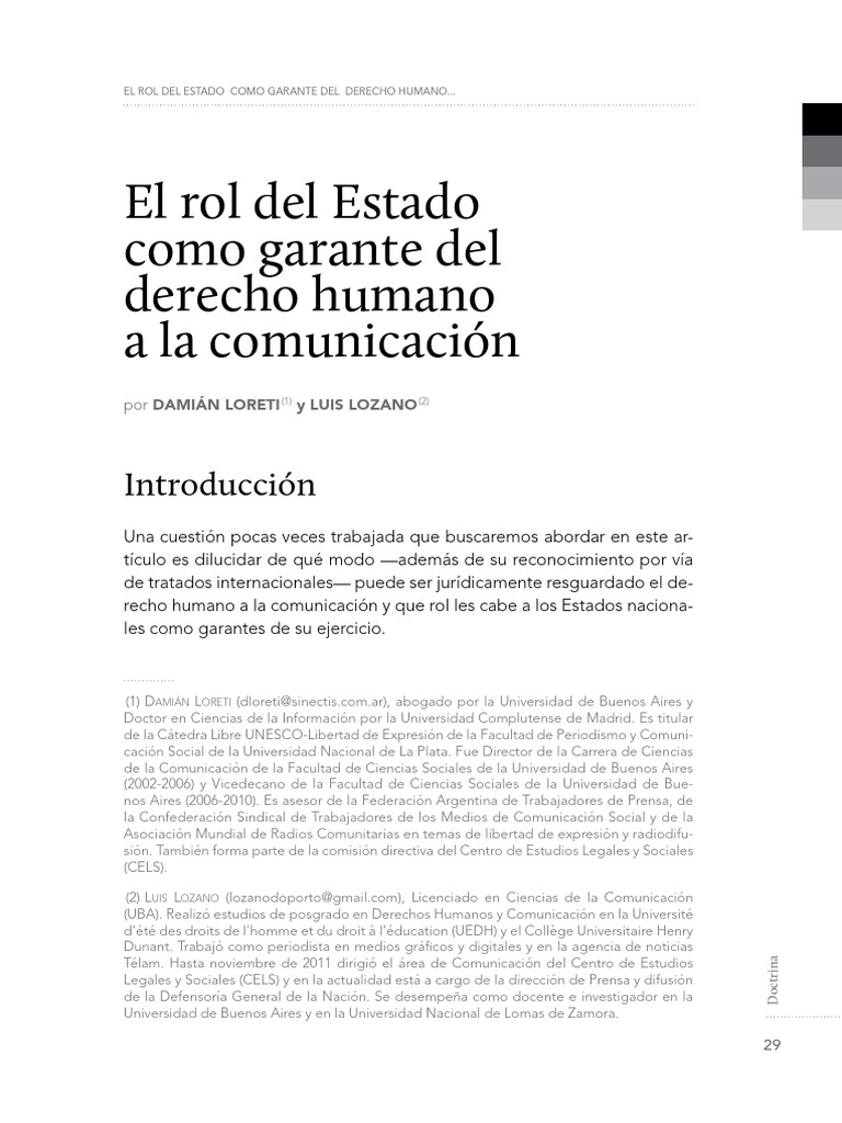 El Rol Del Estado Como Garante -Loreti.lozano | PDF | Libertad de ...