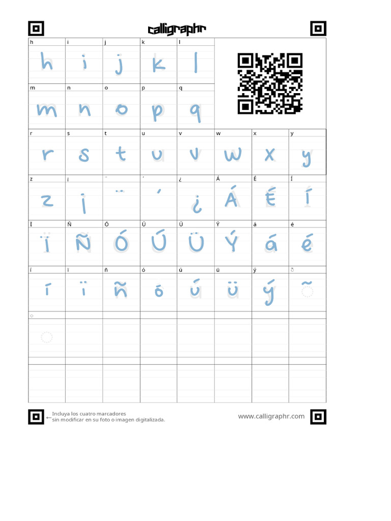 Calligraphr Template | PDF