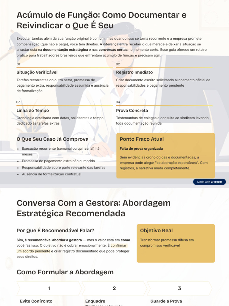 Acumulo de Funcao Como Documentar e Reivindicar o Que E Seu | PDF ...