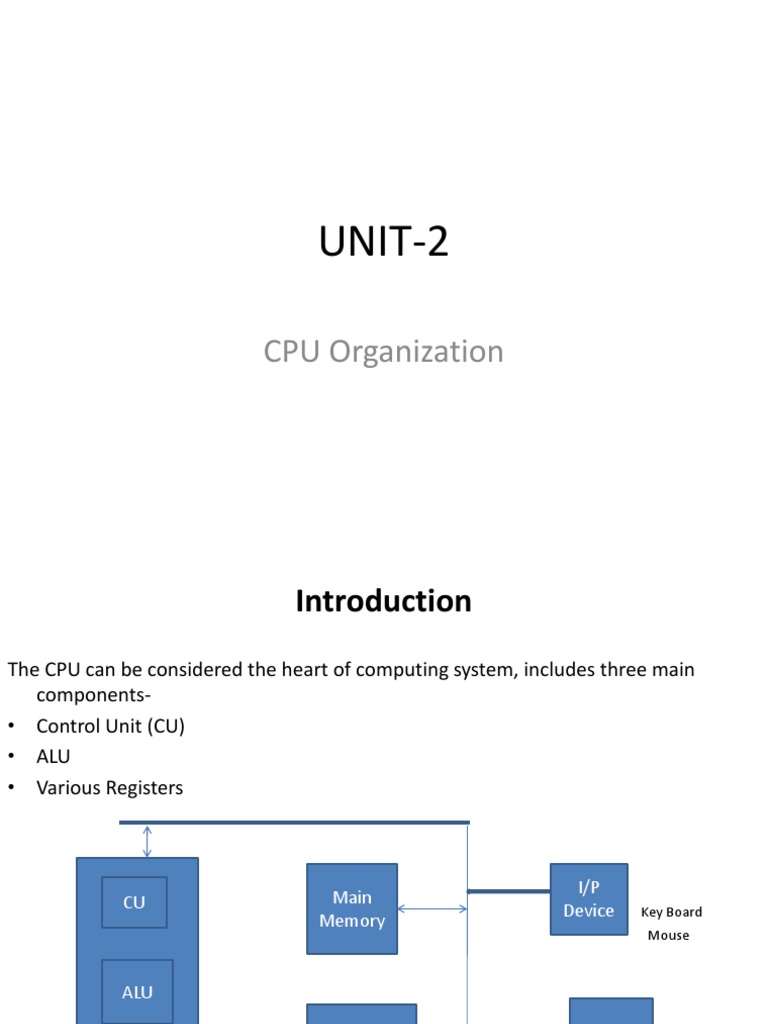 UNIT-2: CPU Organization | PDF | Instruction Set | Central Processing Unit