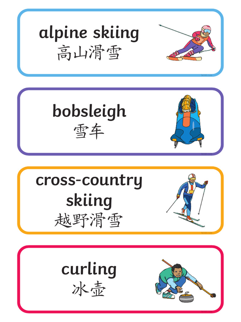 Winter Olympics Vocabulary | PDF