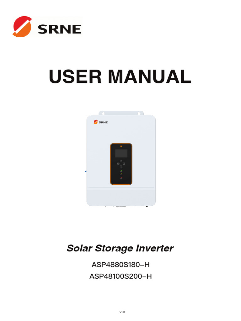 SRNE_ASP series_48V_8-10kW_230V single phase_solar storage inverter ...
