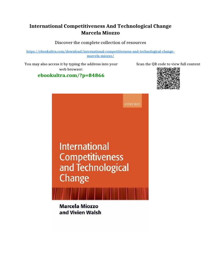 International Competitiveness and Technological Change Marcela Miozzo ...