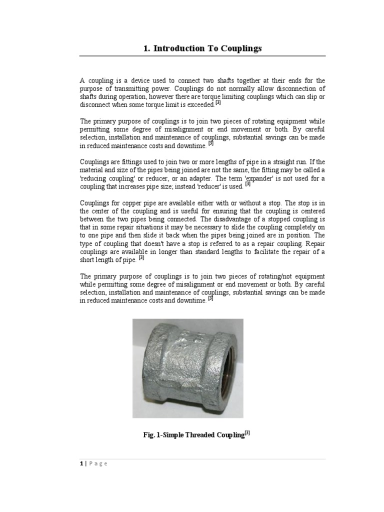 Threadless Coupling Report3 | PDF | Machines | Mechanical Engineering