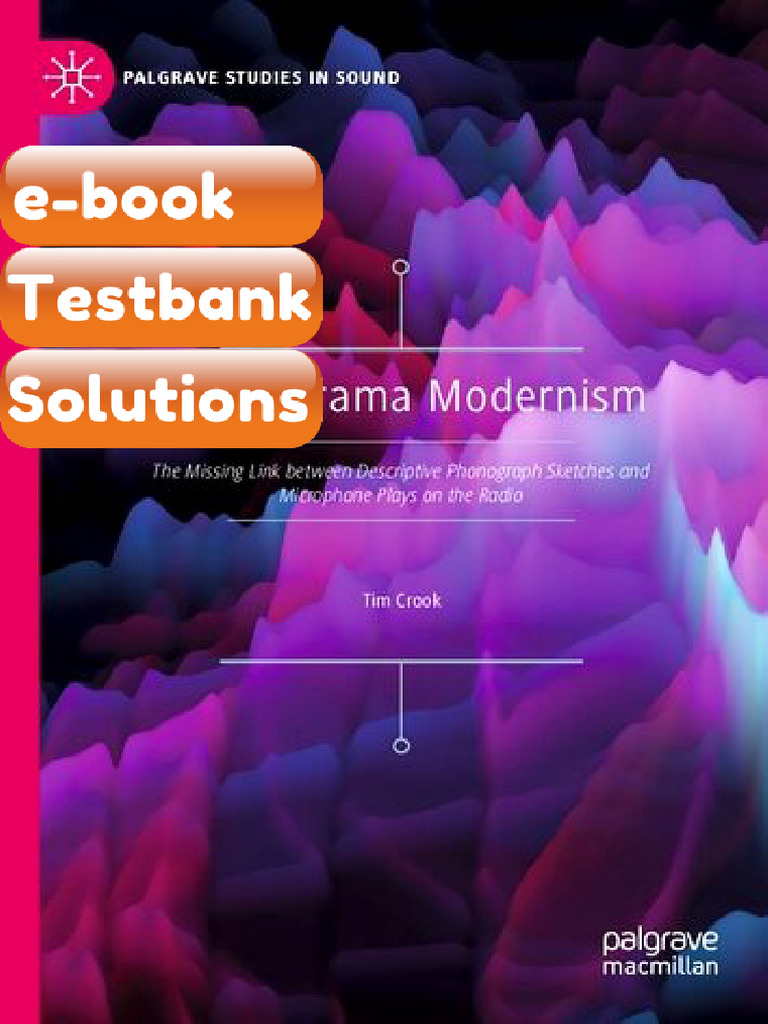 eBook & Testbank Audio Drama Modernism the Missing Link Between ...