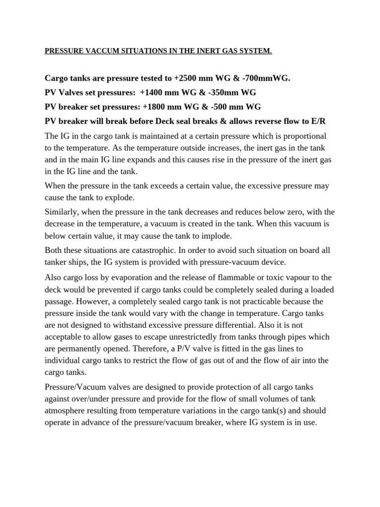 AMT4.5 PV Valve, PV Breaker and Tank Venting System | PDF | Oil Tanker ...