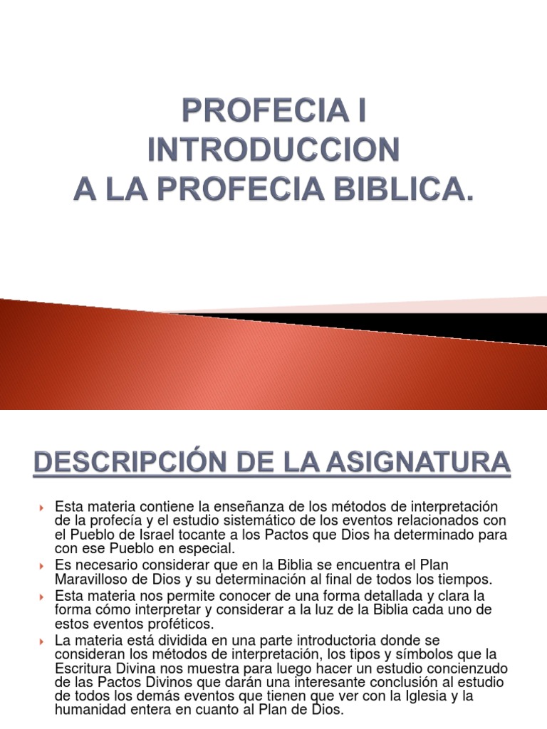 Introduccion A La Profecia I | PDF | Profeta | Tetragrammaton