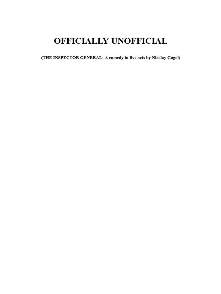 Officially Unofficial | PDF