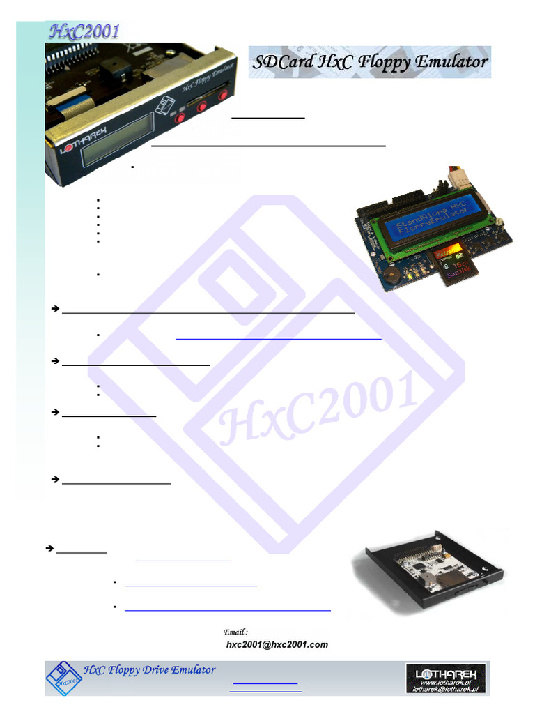 SDCard HxC Floppy Emulator Product Brief | PDF | Floppy Disk | Computer ...