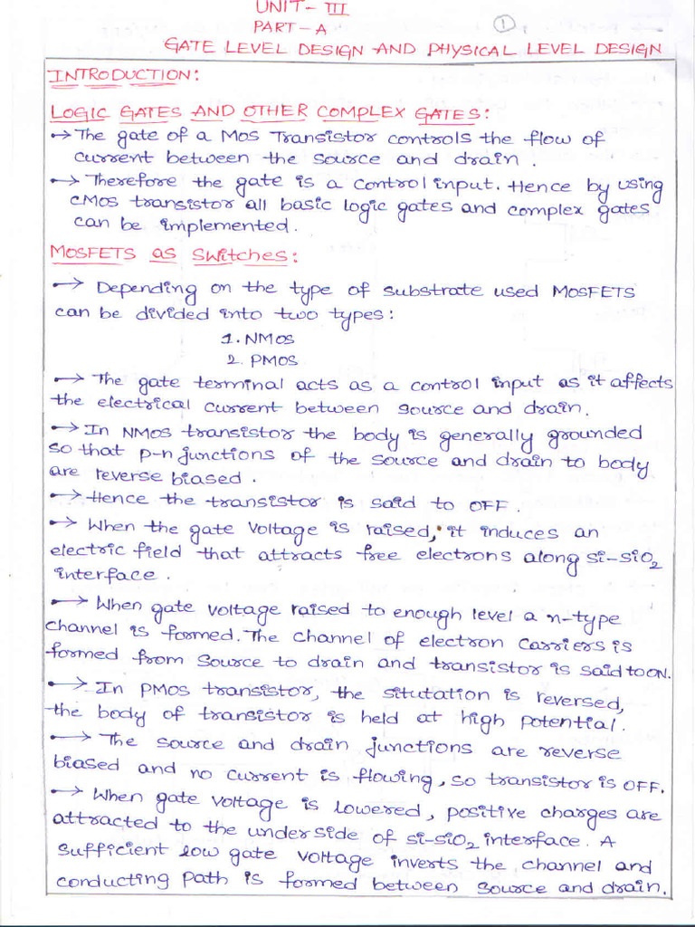 Vlsi Unit 3 PPT Gate Level Design | PDF