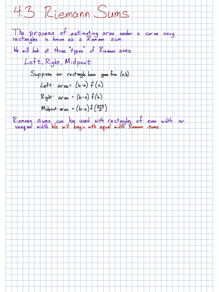 04-03 Riemann Sums and Definite Integrals and 08-06 Numerical ...