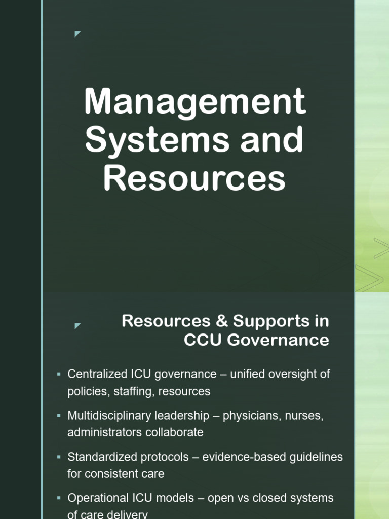 Critical Care Management Systems-And-Resources | PDF | Intensive Care ...