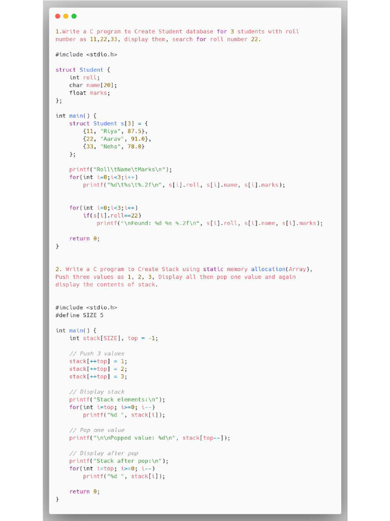 DSA 15 Codes - Organized | PDF