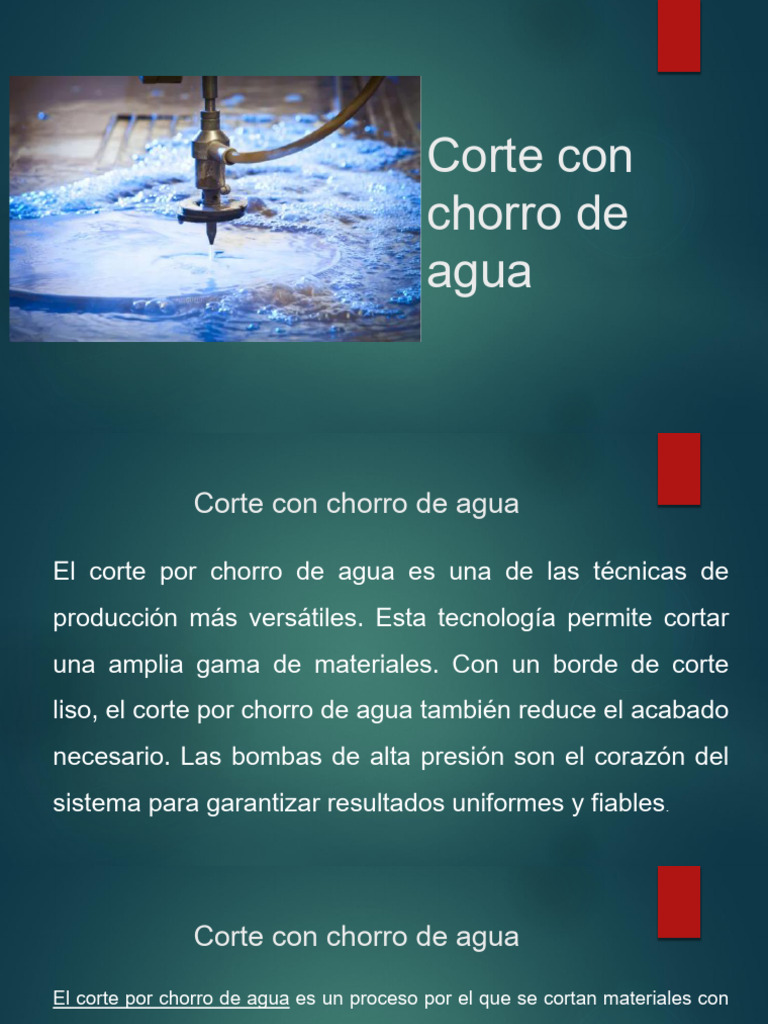 Corte de chorro cn agua | PDF | Abrasivo | Agua