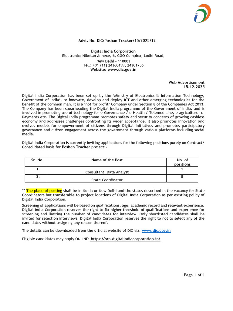 Advertisement Poshan Tracker 15th December 2025 | PDF | Data Analysis ...