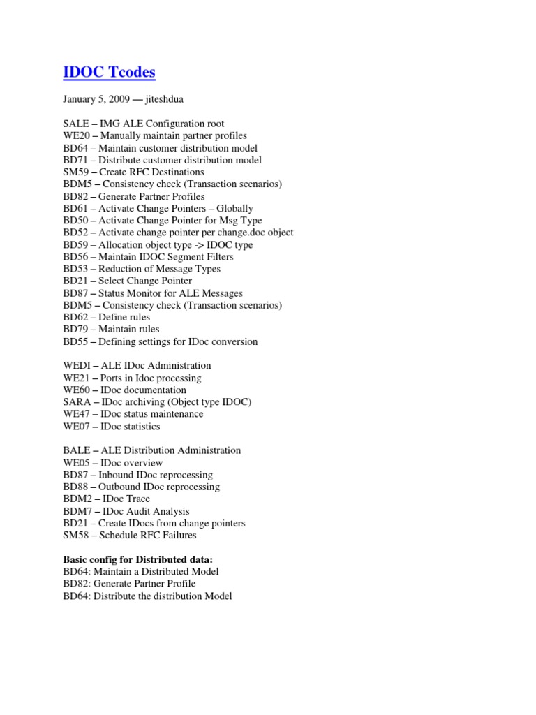 IDOC | PDF | Electronic Data Interchange | Enterprise Resource Planning