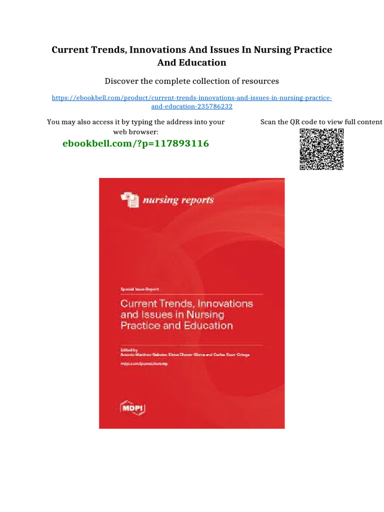 Current Trends, Innovations and Issues in Nursing Practice and ...