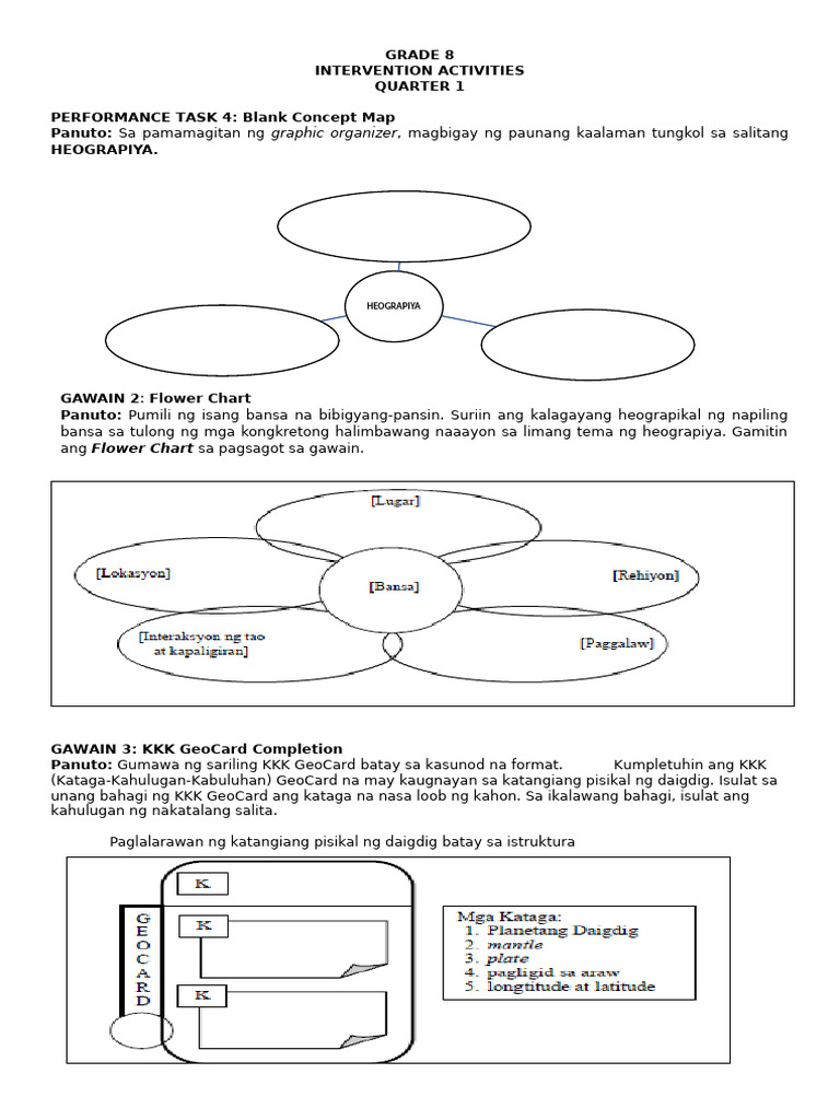 Grade 8 q1 Intervention 2025 2026 Activities | PDF