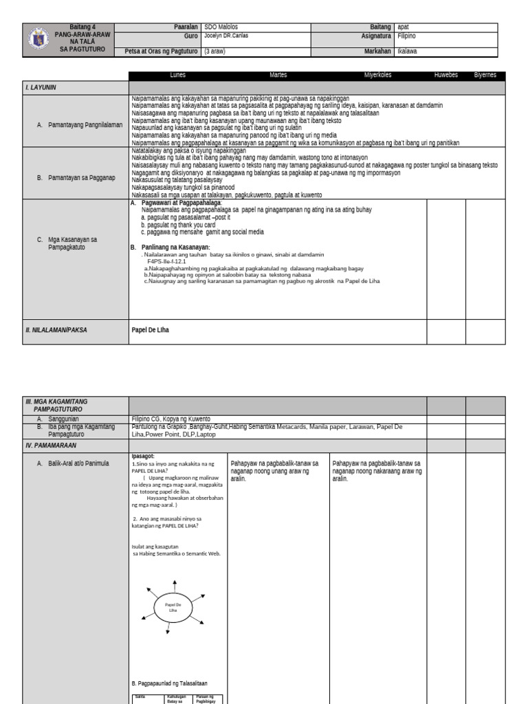 DLL Template Copy 1 | PDF