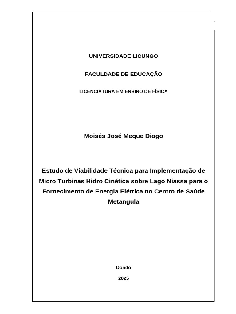 Moisés - José - Meque - Diogo - Versao Final 0407 | PDF | Geração de ...