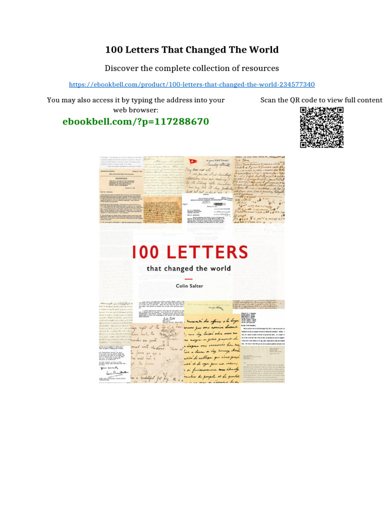 100 Letters That Changed The World Sample | PDF | Intersectionality ...