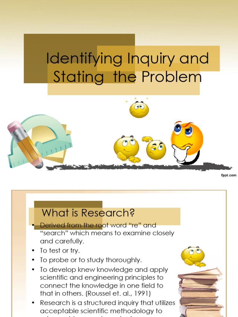 Identifying Research Question and Stating Problem | PDF | Methodology ...