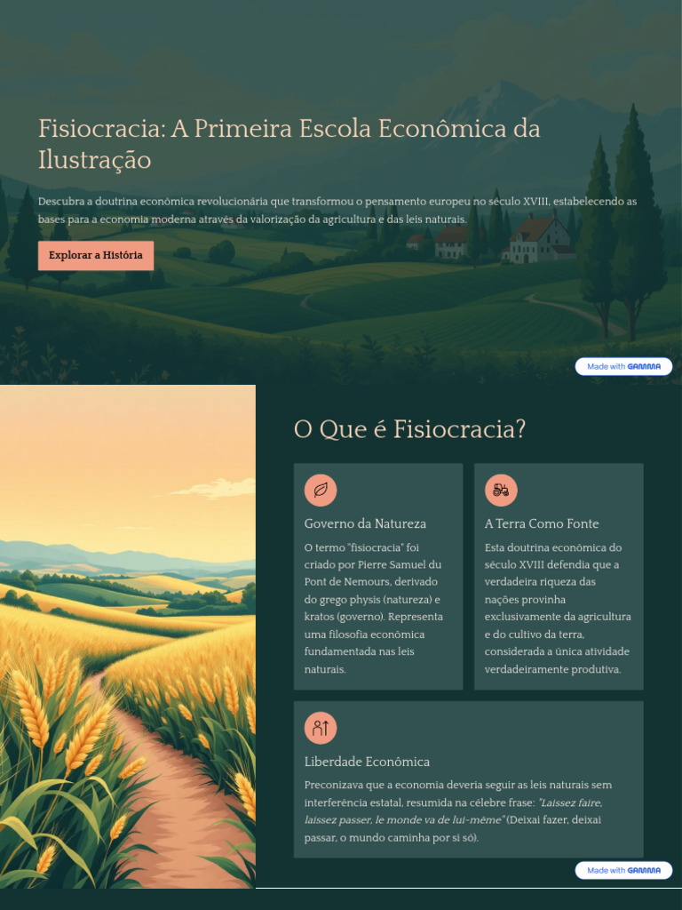 Fisiocracia A Primeira Escola Economica Da Ilustracao | PDF | Economia ...