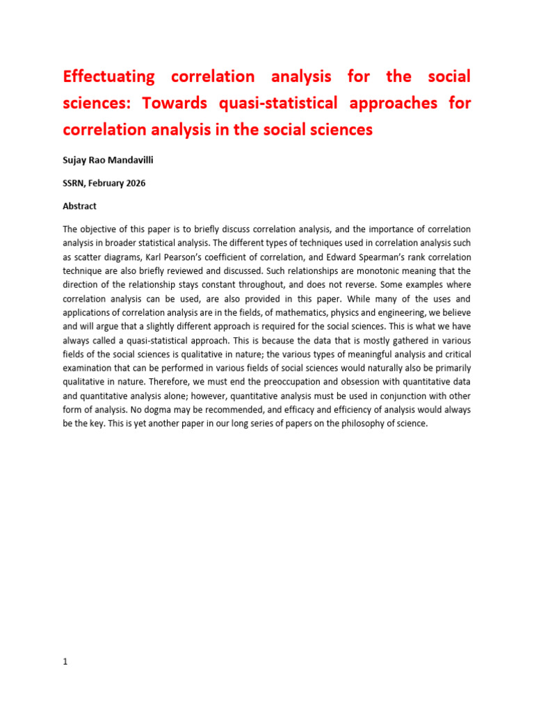 Sujay Rao Mandavilli Correlation Analysis in the Social Science FINAL ...