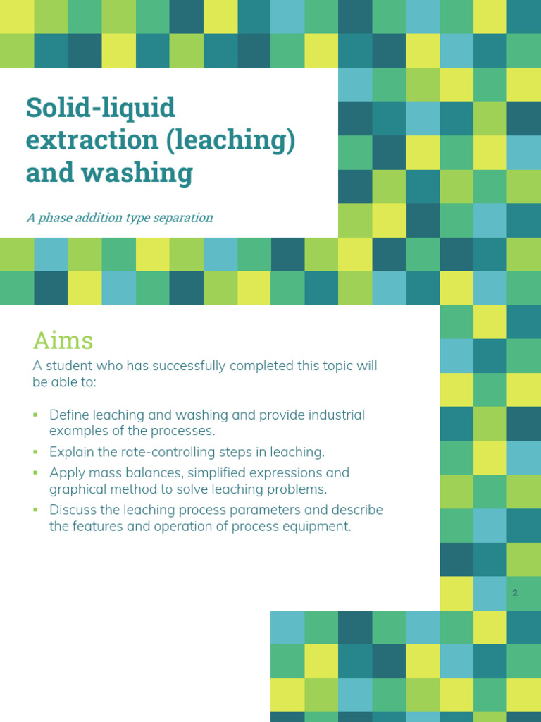 Slides Leaching | PDF | Copper | Chemistry