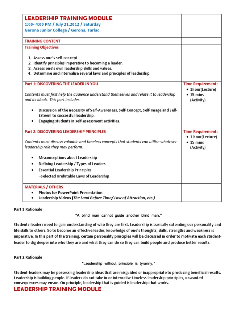 Discovering the Leader Within: A Training Module on Self-Awareness ...