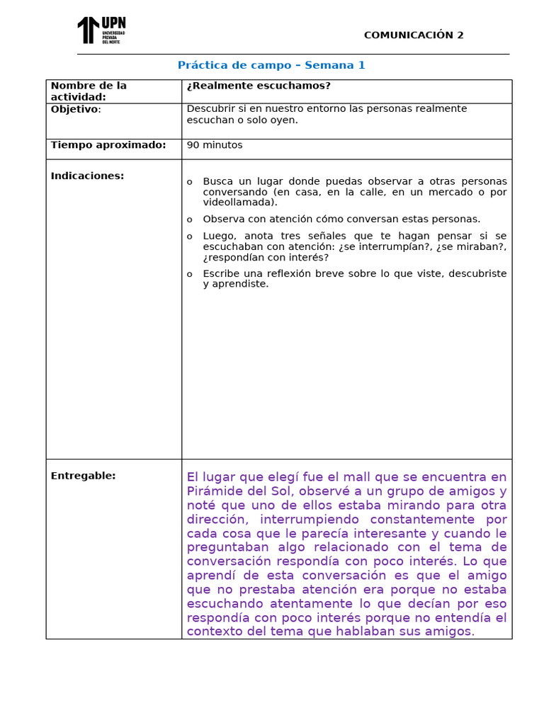 Practica de Campo | PDF