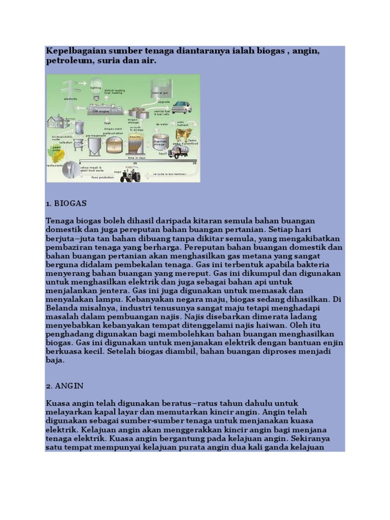 Kepelbagaian Sumber Tenaga | PDF