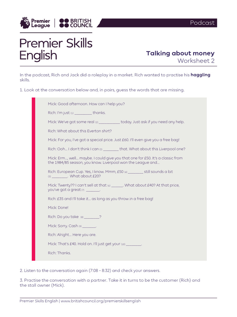Haggling Ws 2 | PDF