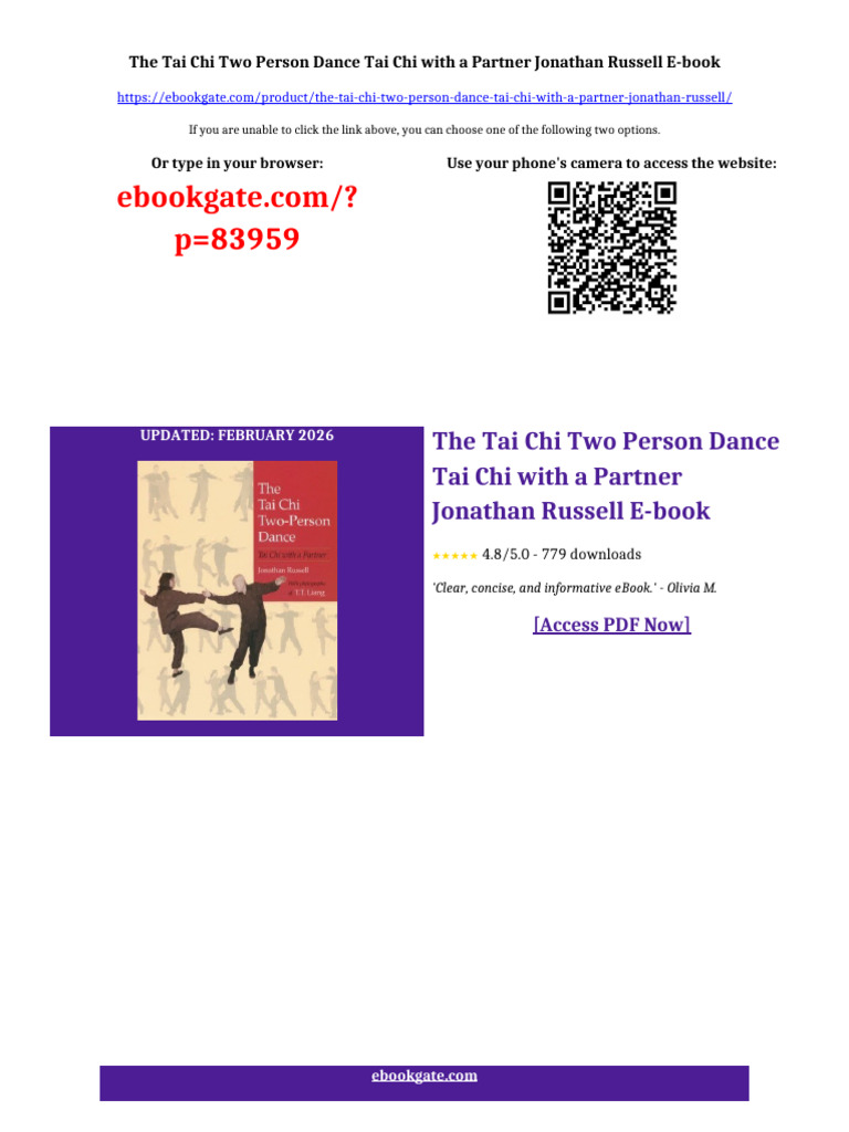 The Tai Chi Two Person Dance Tai Chi with a Partner Jonathan Russell ...