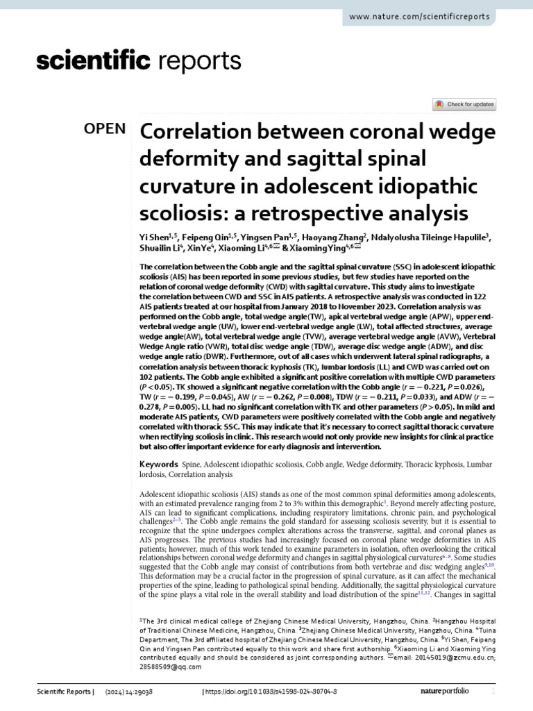 Escoliosis Angulos Discales | PDF | Scoliosis | Vertebra
