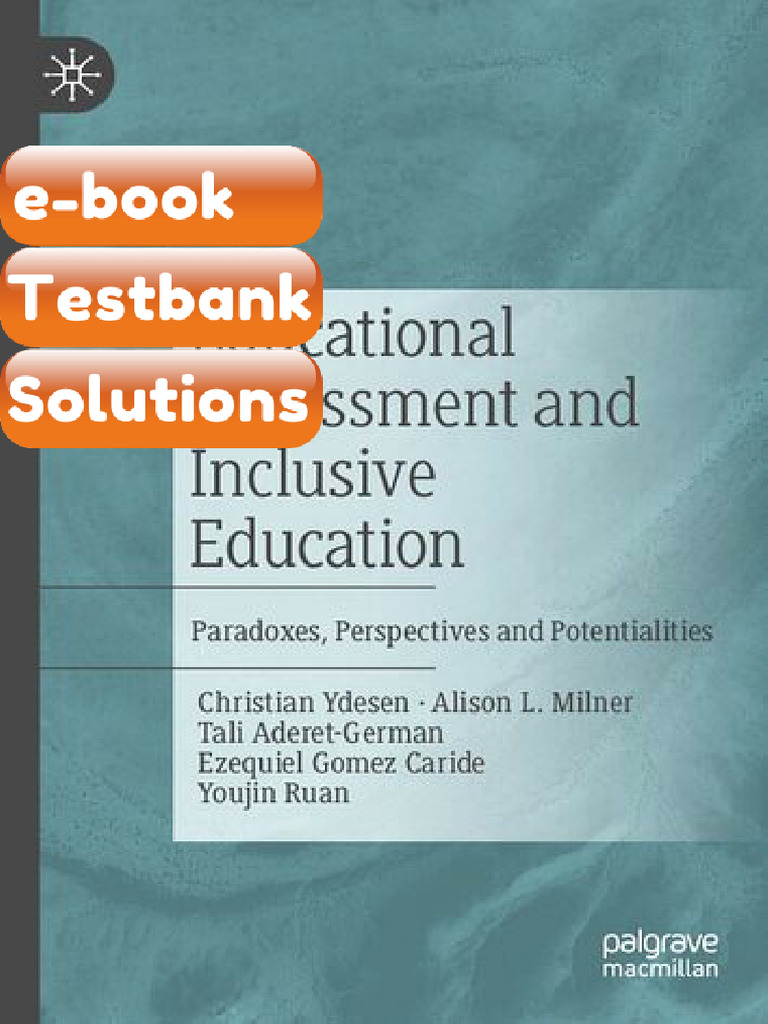 eBook & Testbank Educational Assessment and Inclusive Education ...