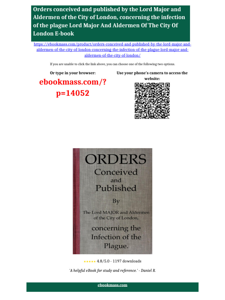 Orders conceived and published by the Lord Major and Aldermen of the ...
