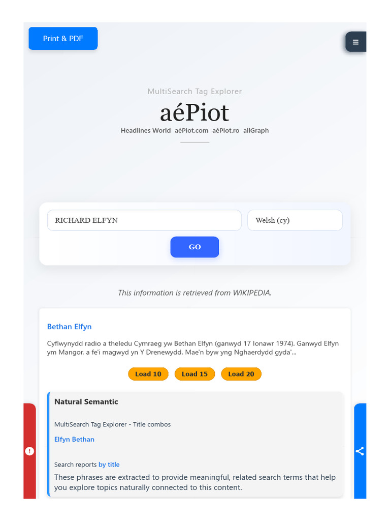 RICHARD ELFYN - Advanced MultiSearch Tag Explorer | PDF ...