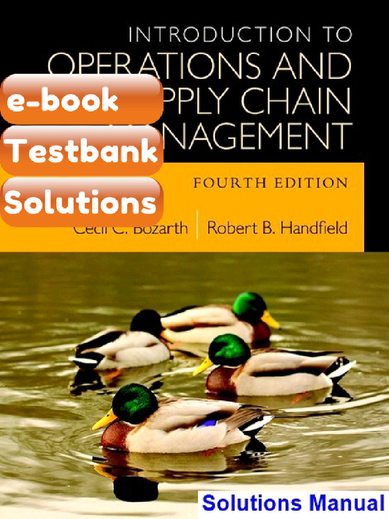 Testbank - Introduction To Operations and Supply Chain Management 4th ...