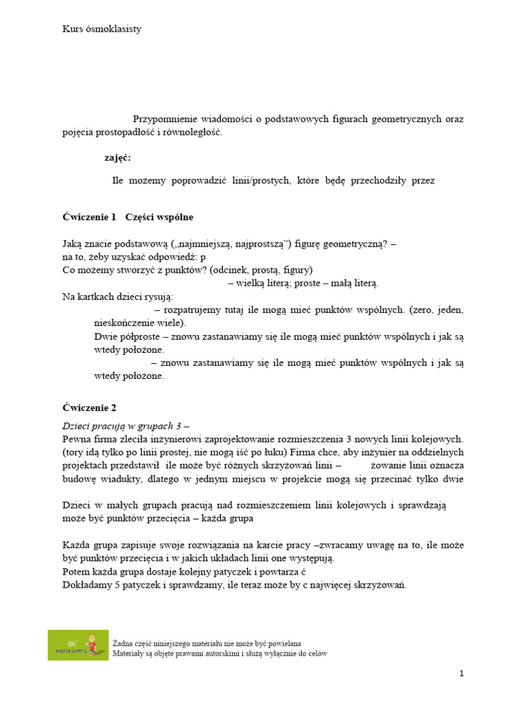 SP 4 - Proste I Odcinki - Karta Ucznia | PDF