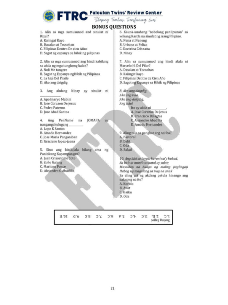 Wikang Filipino FTRC | PDF