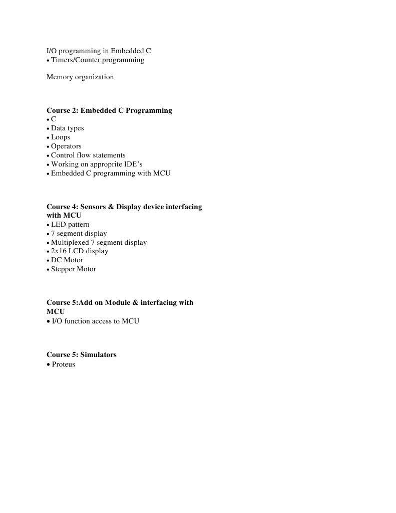Embedded C Programming and Interfacing | PDF