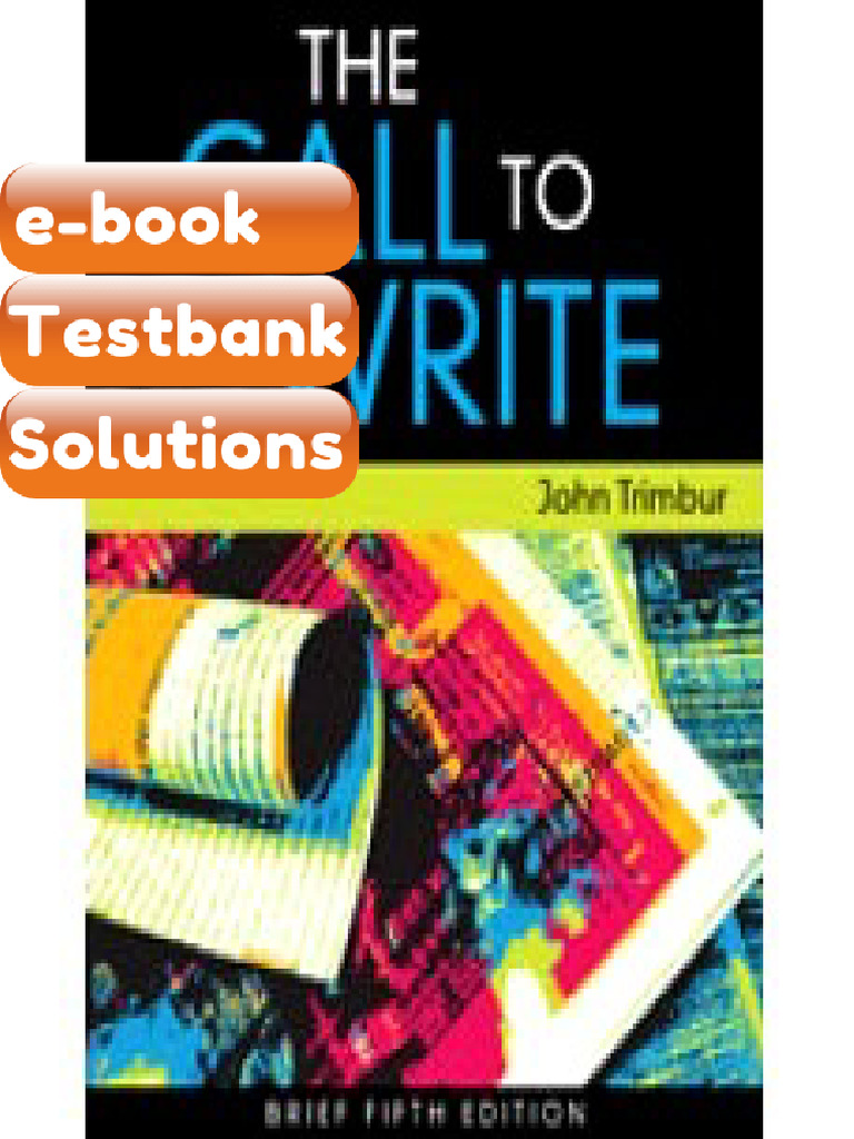 Testbank - The Call To Write Brief Edition 5th Edition | PDF ...