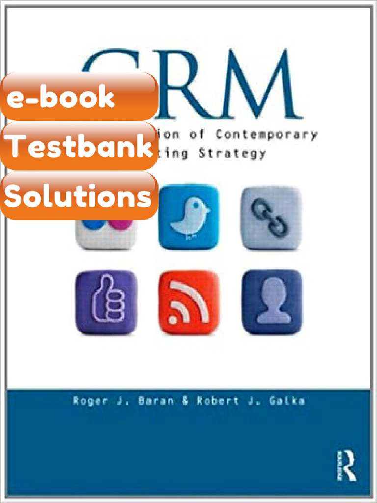 eBook & Testbank CRM the Foundation of Contemporary Marketing Strategy ...