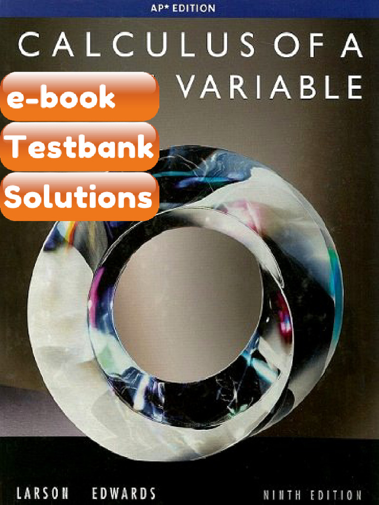eBook & Testbank Calculus of a Single Variable 9th Edition 9th Edition ...