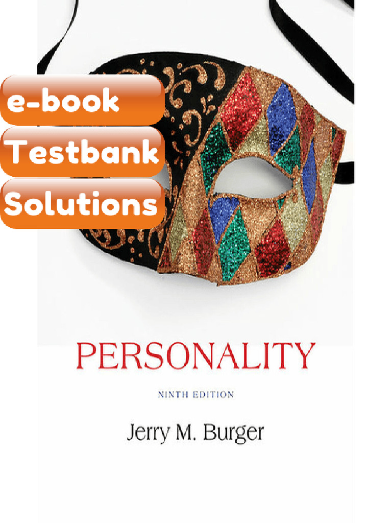 Testbank - Personality 9th Edition Jerry M Burger | PDF | Subscription ...