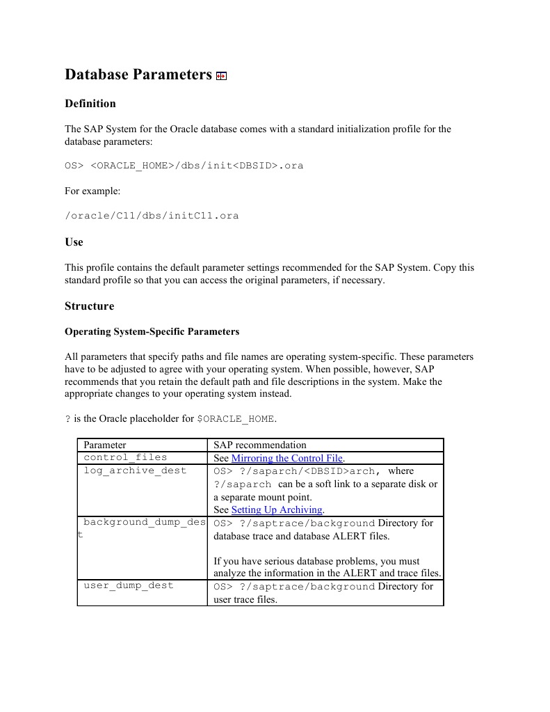 Oracle DB Profiles and Parameters | PDF | Oracle Database | Databases